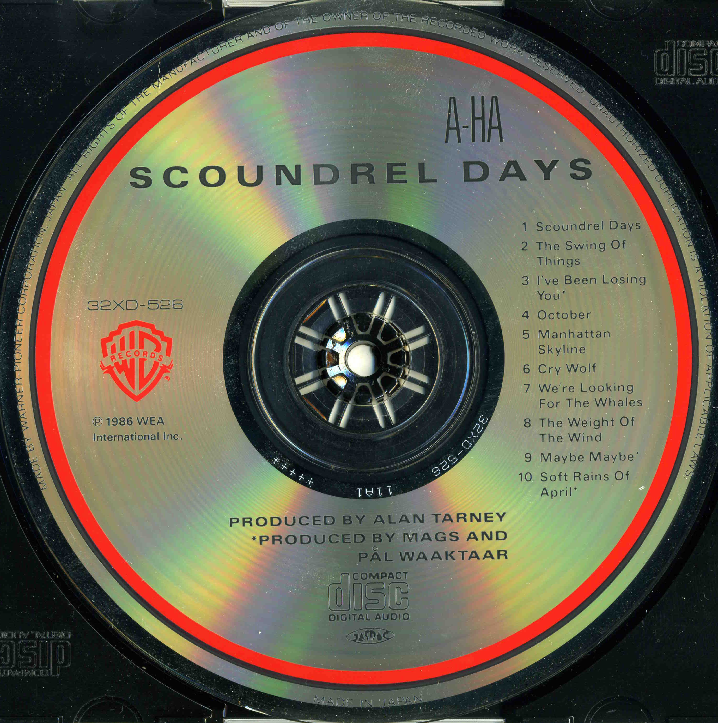 A ha Scoundrel Days : CD JPN | CD Covers | Cover Century | Over 1.000. ...